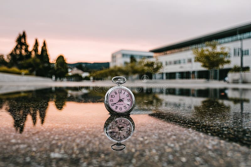 Pocket Watch Reflection stock illustration. Illustration of clock ...