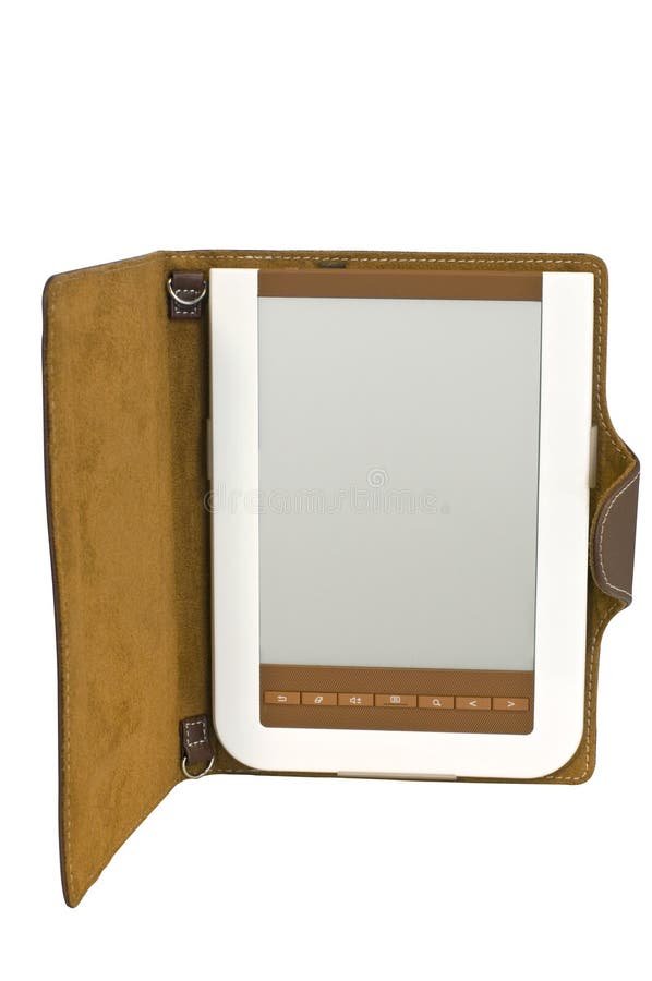 Pocket for White Brown Electronic Book Stock Photo - Image of ebook ...