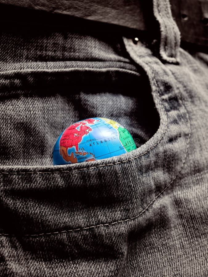 Pocket World stock image. Image of eagerness, globe, metaphor - 19369939