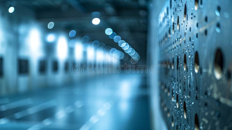 Pockmarked Shooting Target in Indoor Firing Range. Concept of Firearms ...