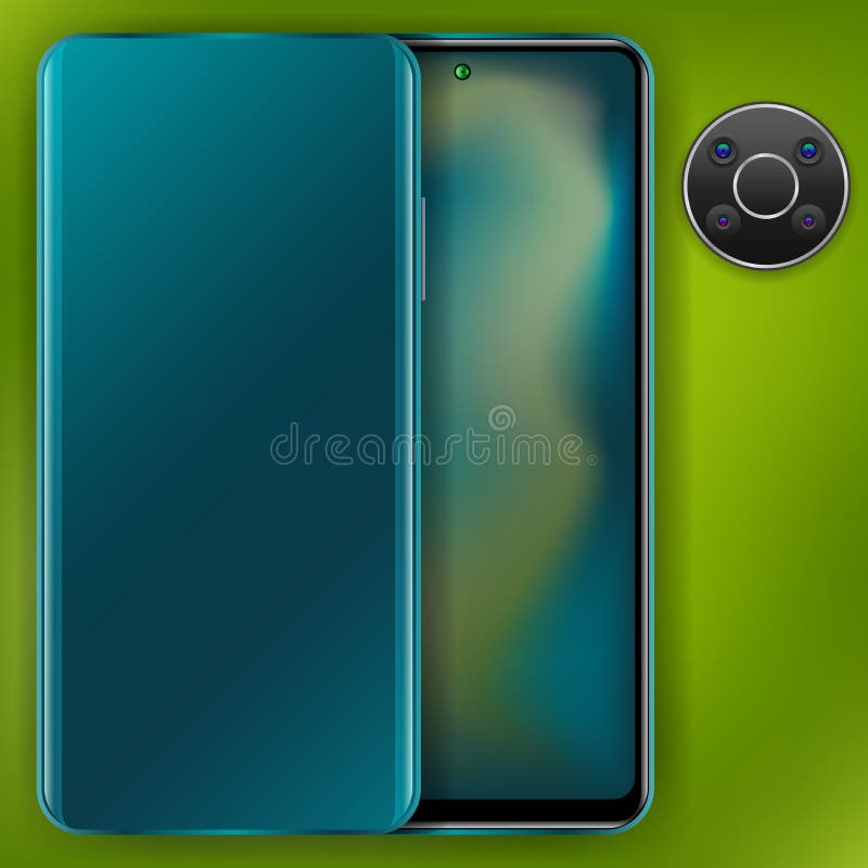 Realistic Smartphone Design. Three Dimensions Technology Design Stock ...
