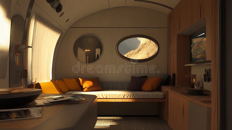 Pod Camper Van Setup Minimalist Interior Stock Photos - Free & Royalty ...