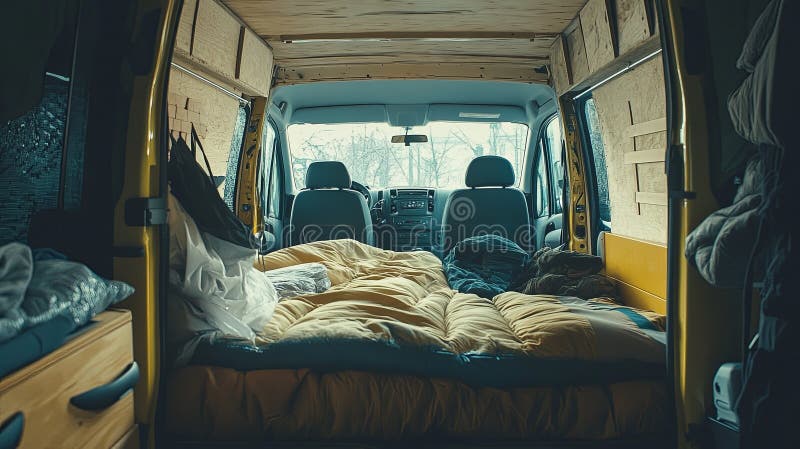 Pod in Cargo Van, Packed for Travel . Stock Photo - Image of lorry ...