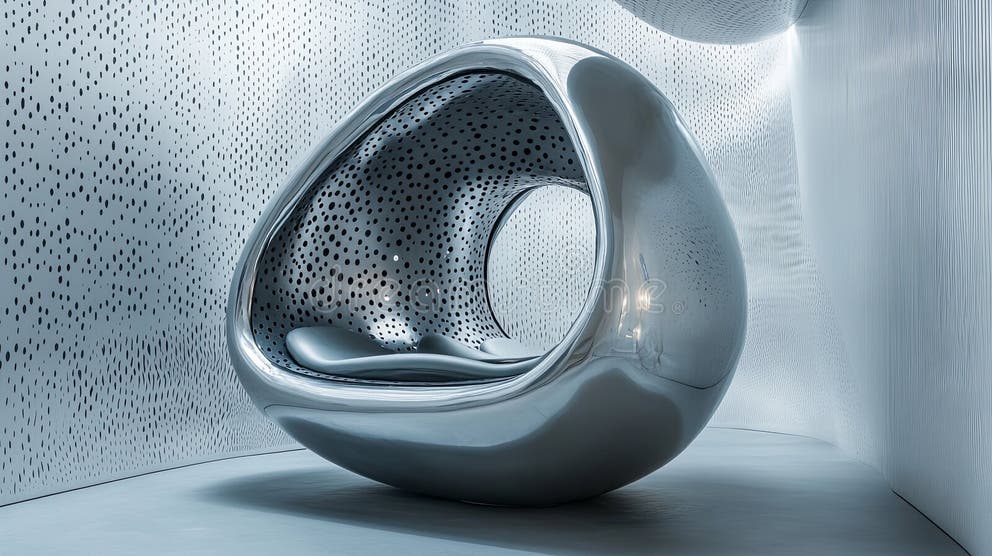 Pod in High-tech Chamber, Metallic Tones . Stock Photo - Image of ...