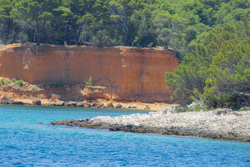 Podbrig Beach on Vrgada Island in the Adriatic Sea Stock Photo - Image ...