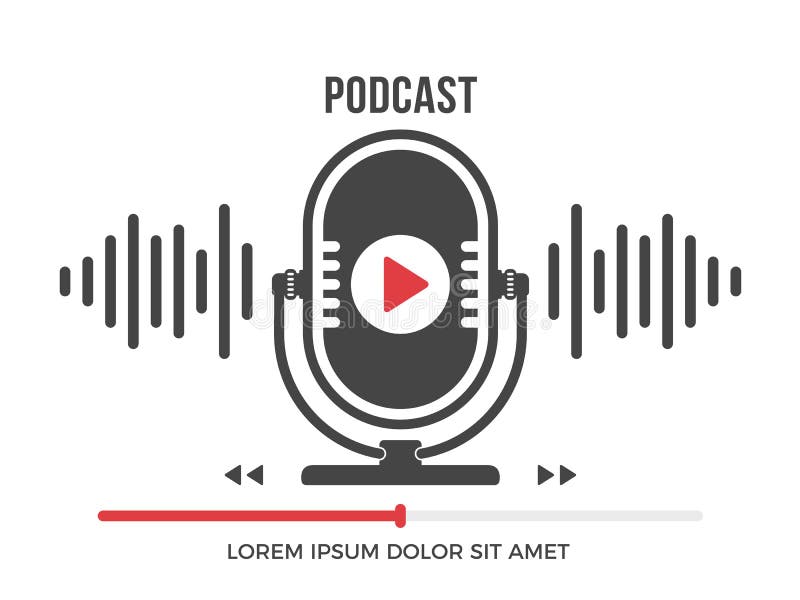 Podcast Banner stock vector. Illustration of banner - 262314565