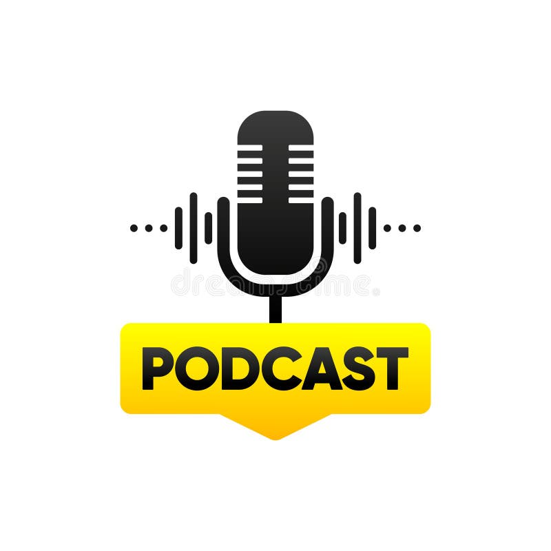 Podcast Banner. the Podcast Radio Microphone Icon. Studio Microphone ...