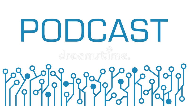 Podcast Blue Circuit Bottom Texture Blinking Text Stock Footage - Video ...