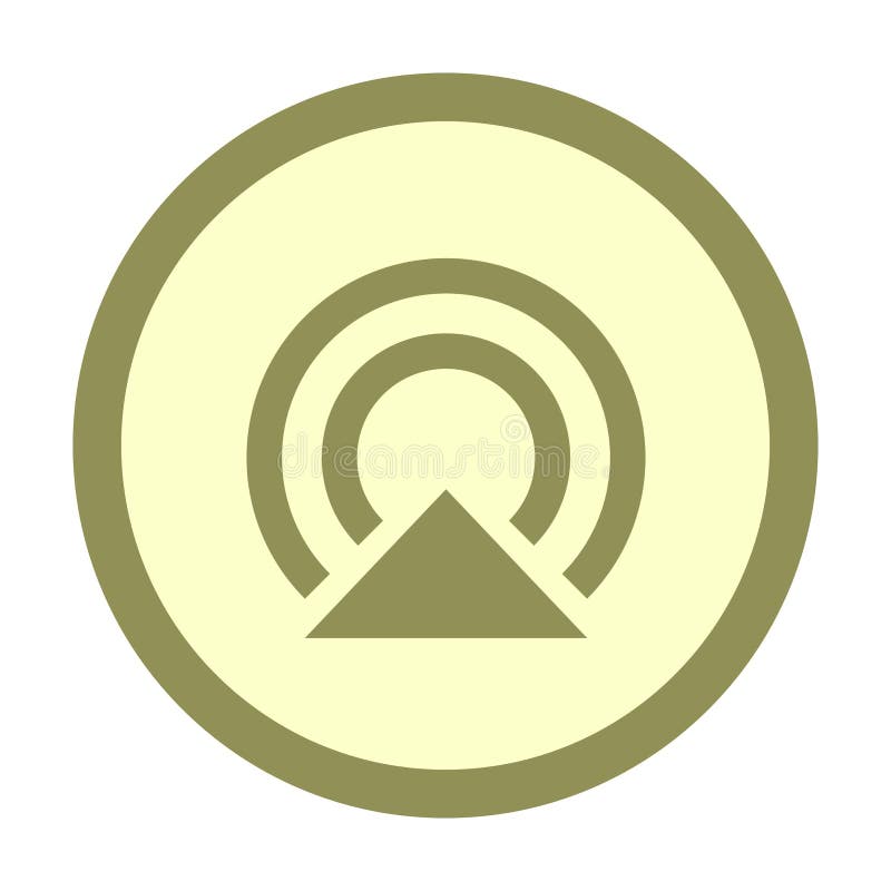 Podcast circle symbol stock illustration. Illustration of circle ...