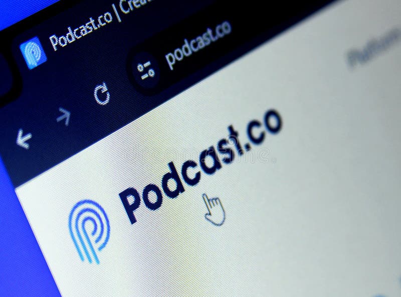 Podcast.co podcast app editorial image. Image of mobile - 301293955