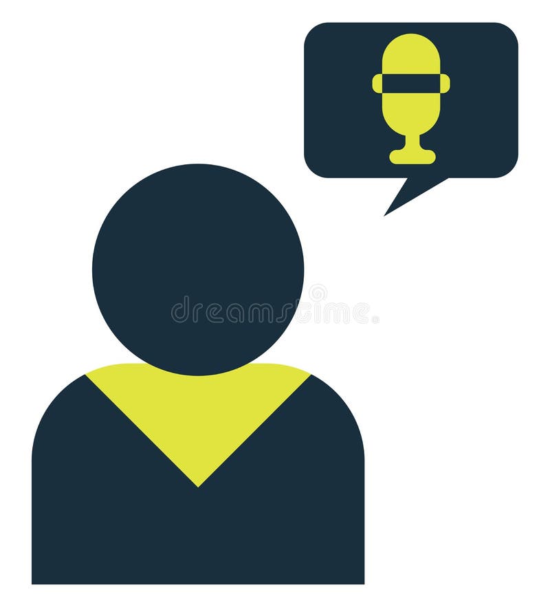 Podcast Communication, Icon Stock Vector - Illustration of speak, voice ...