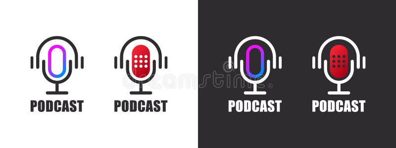 Podcast Concept Icon. Podcast Microphone Icons. Icon Microphone and ...