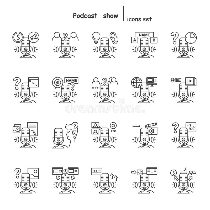 Podcast Process Stock Illustrations – 330 Podcast Process Stock ...