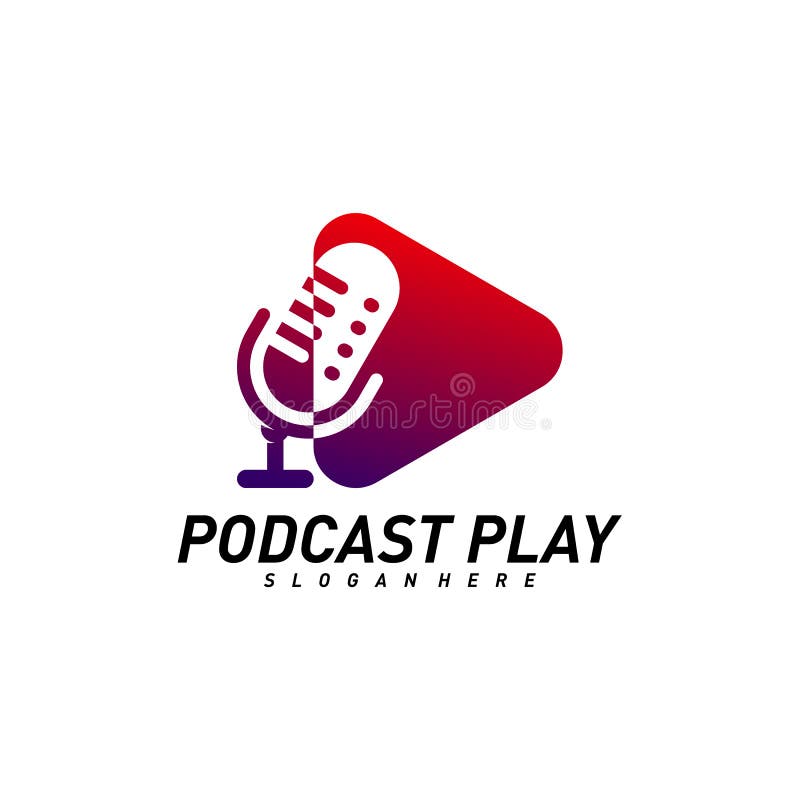 Podcast Creative Design Logo Vector Concept. Play Podcast Logo Template ...