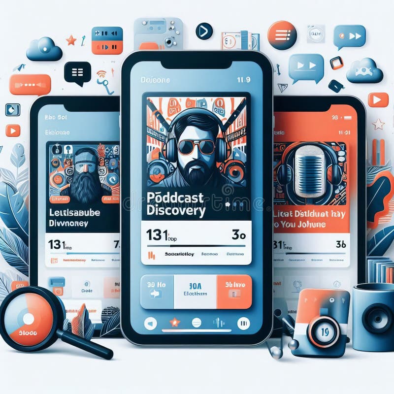 Podcast Recommenation Stock Illustrations – 1 Podcast Recommenation ...