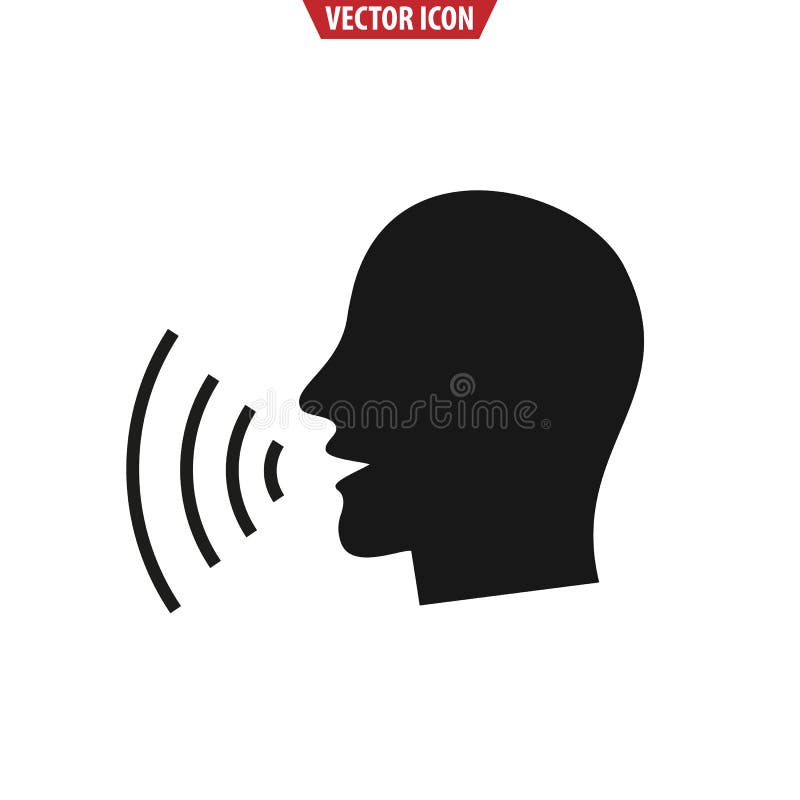 Podcast Icon. Conversion Icon. Talking Human Side Profile. Voice ...