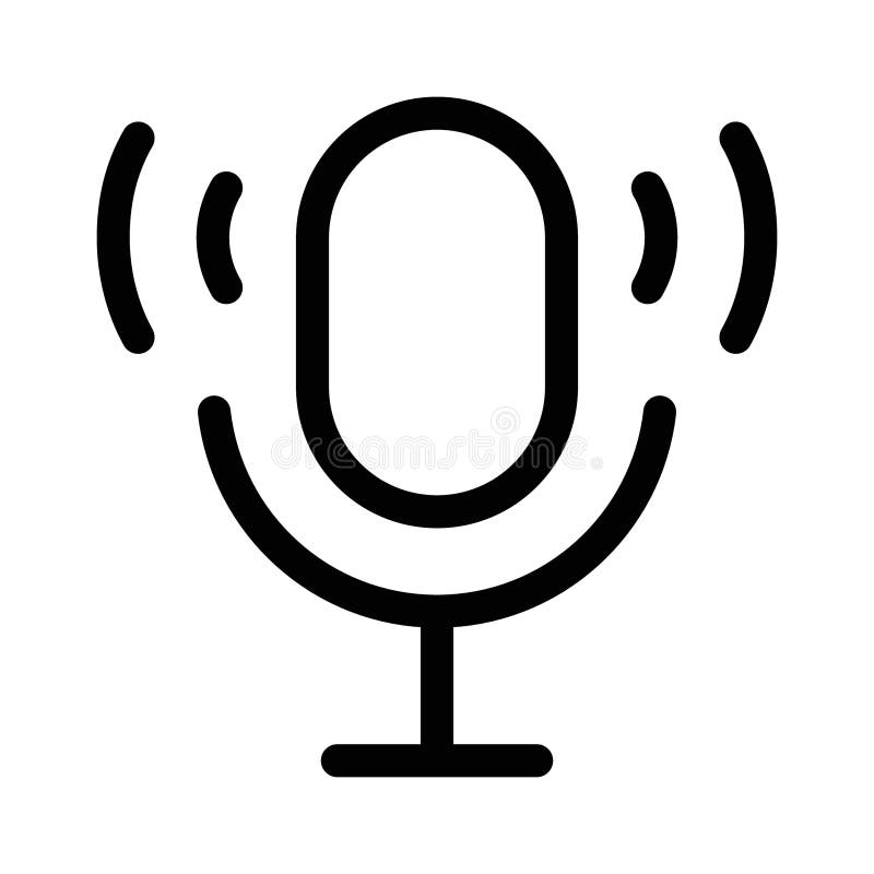 Podcast Icon Design in Filled and Outlined Style Stock Vector ...