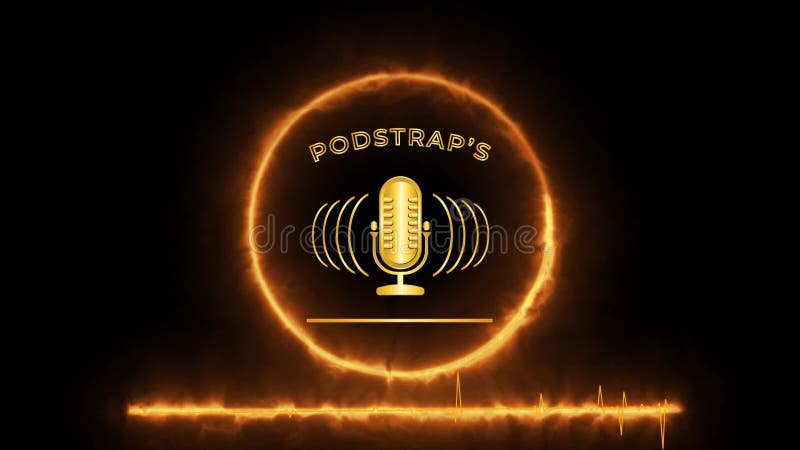 Podcast Logo Neon Light Effect Green Screen Background Stock Footage ...