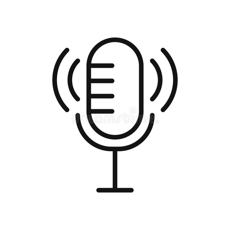 Podcast Icon Isolated on White Background Stock Vector - Illustration ...