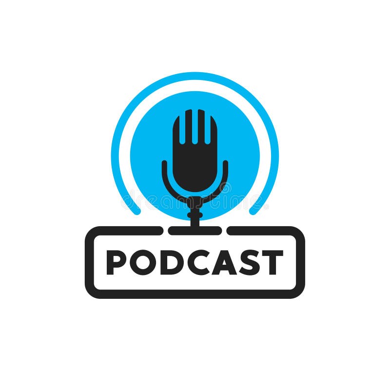 Podcast Icon, Logo Design Vector Stock Vector - Illustration of ...