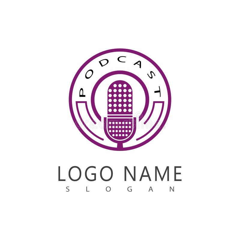 Podcast logo vector symbol stock vector. Illustration of vector - 349615480
