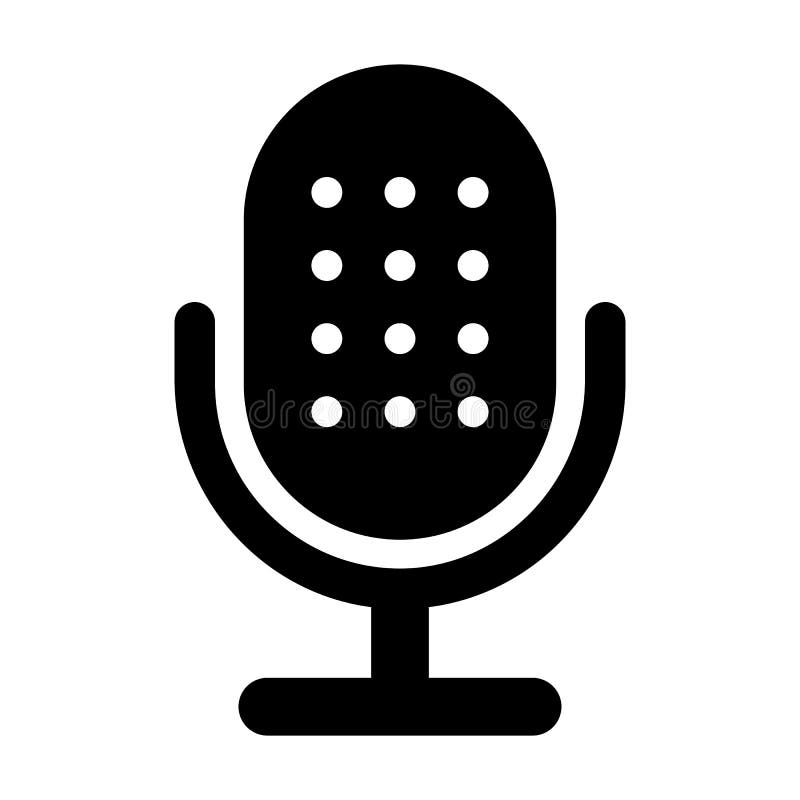 Podcast Microphone Icon. Radio Mic Vector Illustration Stock Vector ...