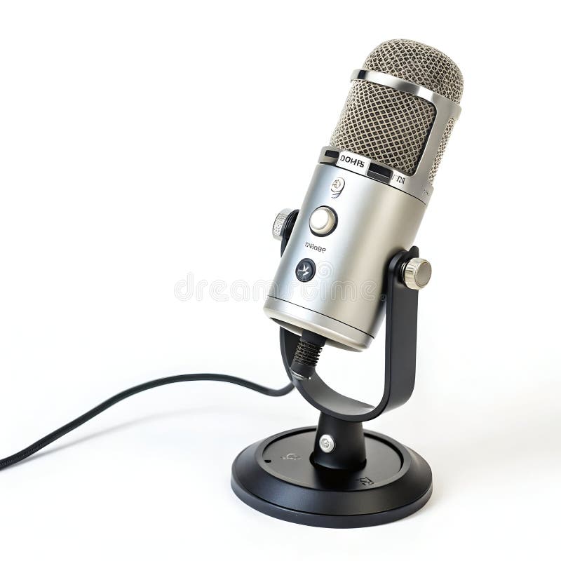 Podcast Microphone stock illustration. Illustration of recording ...