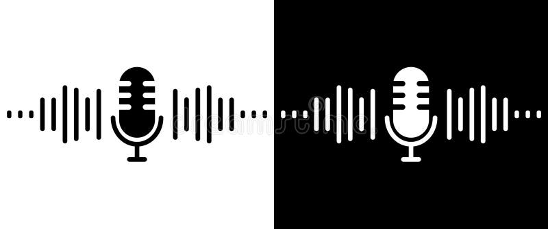 Podcast Microphone Sound Wave. Podcast Player. Stock Vector ...