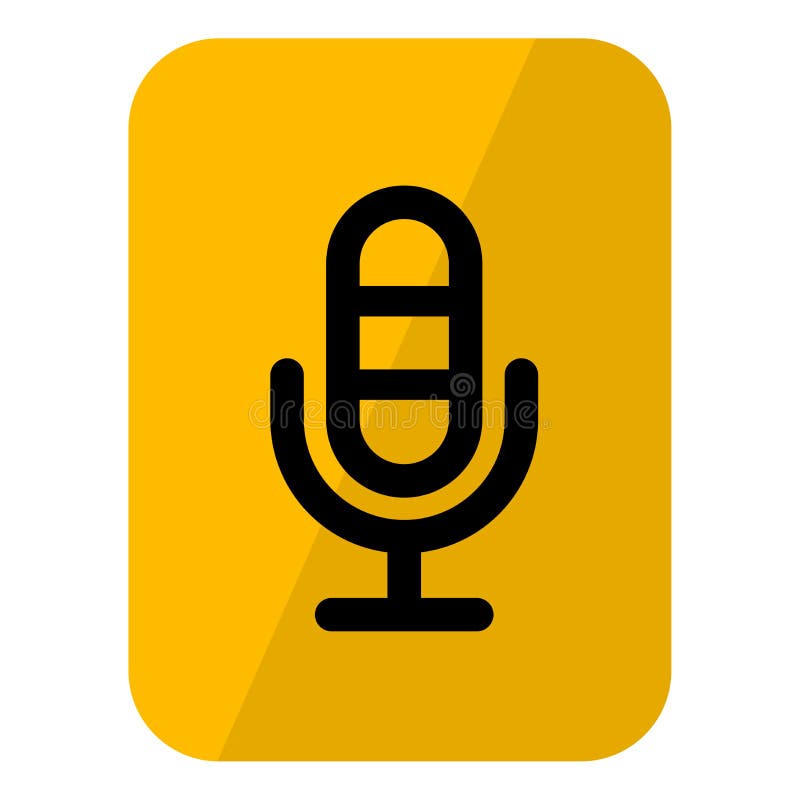 Podcast Microphone Talk Icon. Symbol Stock Vector - Illustration of ...