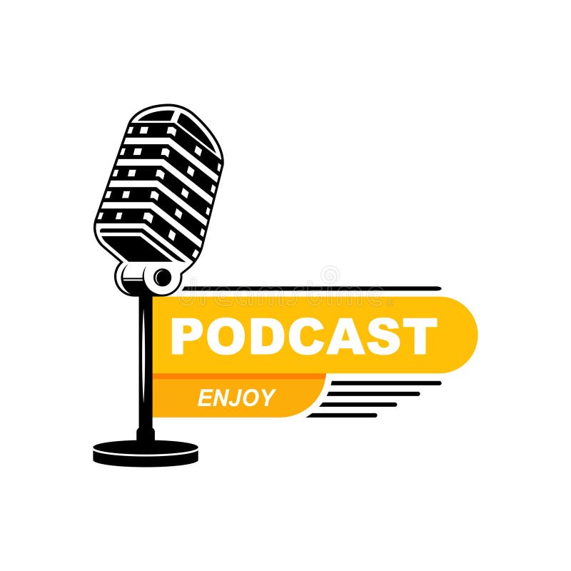 Podcast or Radio Logo Vector Stock Vector - Illustration of icon, radio ...