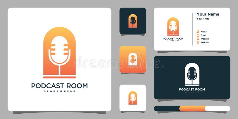 Podcast Room Interior with Two Empty Chairs and Spotlights. Generative ...