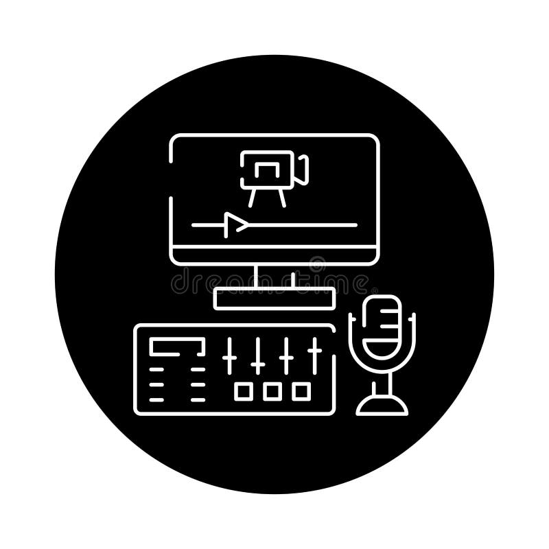 Podcast Studio Color Line Icon. Podcasting. Editable Stroke. Stock ...