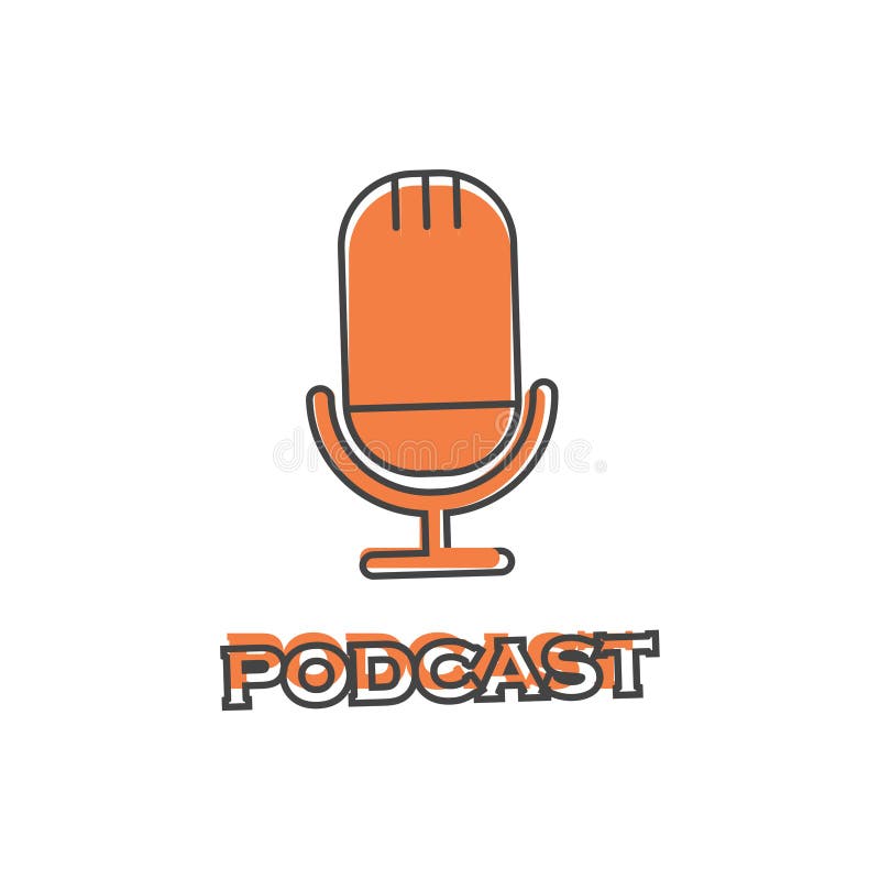 Podcast Vector Icon on White Isolated Background. Stock Vector ...