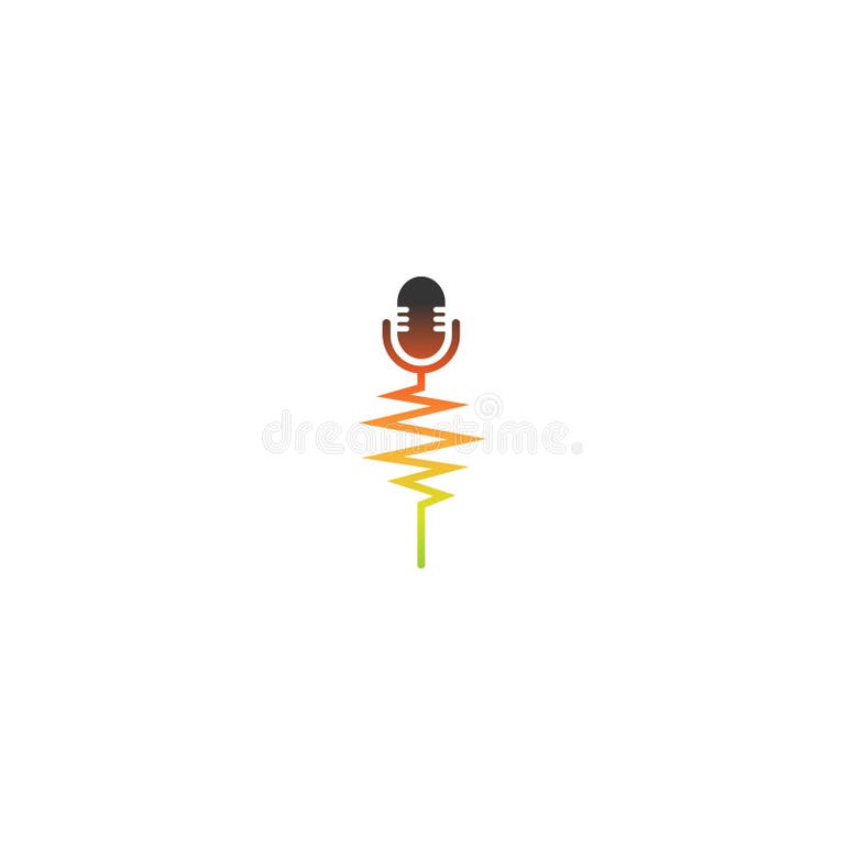 Podcast Wave Icon Design Concept Stock Vector - Illustration of mobile ...