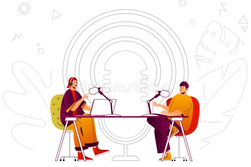 Podcast Characters Stock Illustrations – 516 Podcast Characters Stock ...