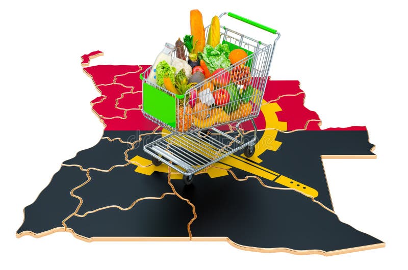 Poder De Compra No Conceito Angola. Carrinho De Compras Com ...