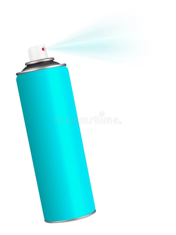 Poder De Espray - Azul En Blanco Foto de archivo - Imagen de ...