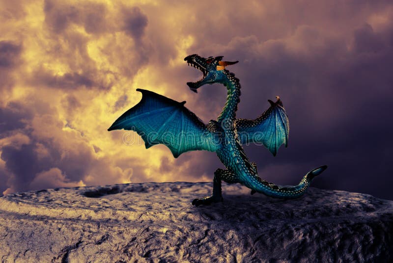 Poder de un dragón stock de ilustración. Ilustración de criatura - 56604755