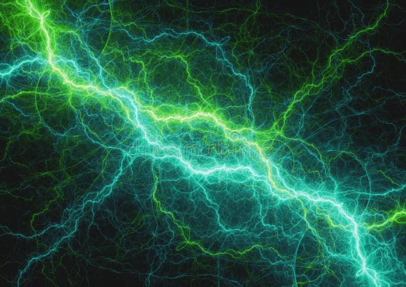 Poder Verde, Fondo Del Poder Del Plasma Stock de ilustración ...