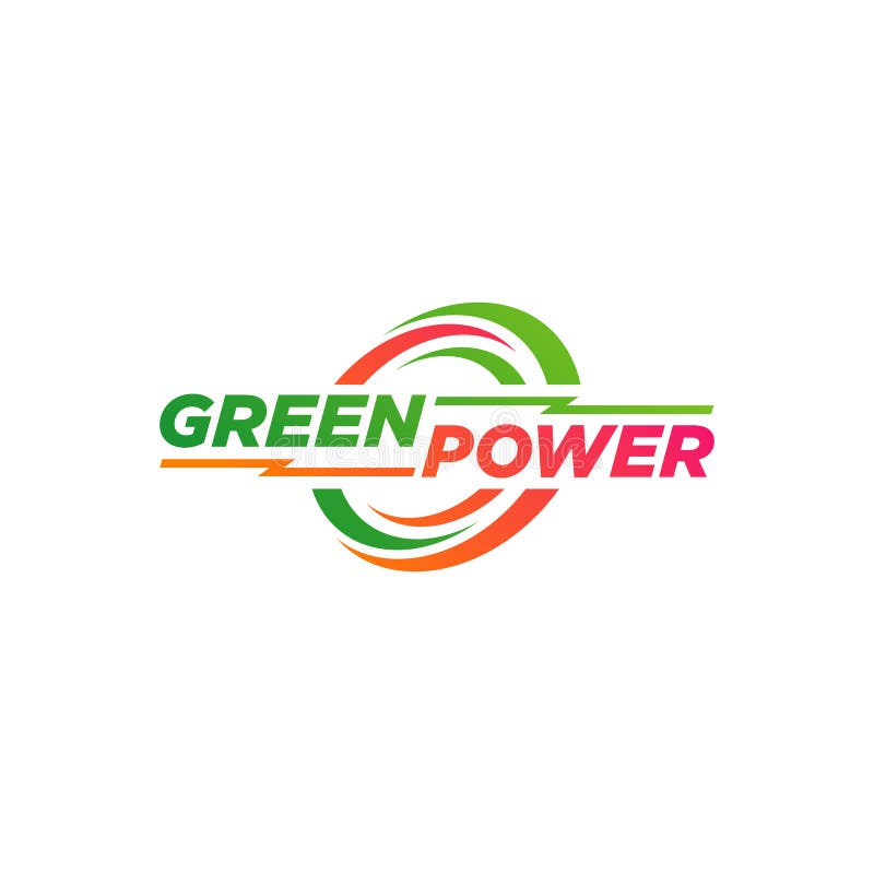 Poder Verde Logo Design Symbol Stock de ilustración - Ilustración de ...