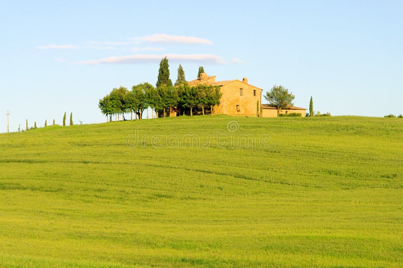 Podere stock image. Image of seasonal, hill, view, tree - 15721465