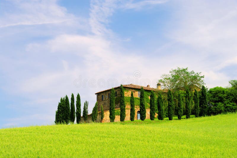 Podere stock photo. Image of scenery, tuscan, blue, podere - 16060358