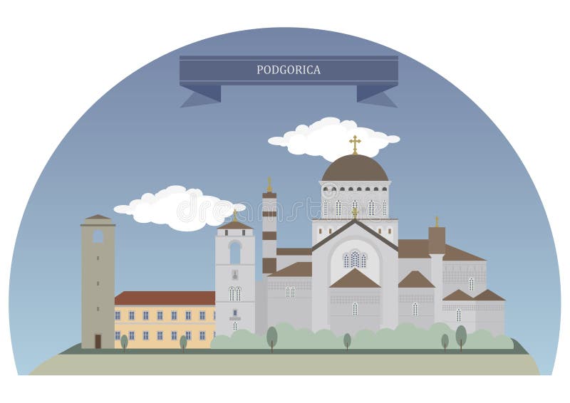 Podgorica, Montenegro stock vector. Illustration of podgorica - 60711925
