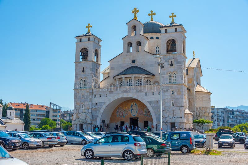 Podgorica, Montenegro, July 9, 2023: Orthodox Temple of Christ ...