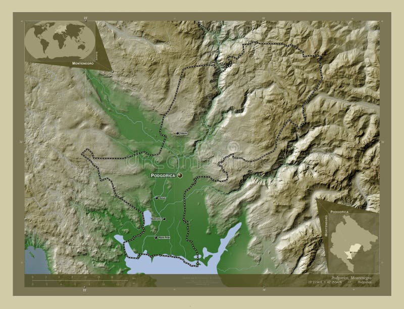 Podgorica, Montenegro. Wiki. Labelled Points of Cities Stock ...