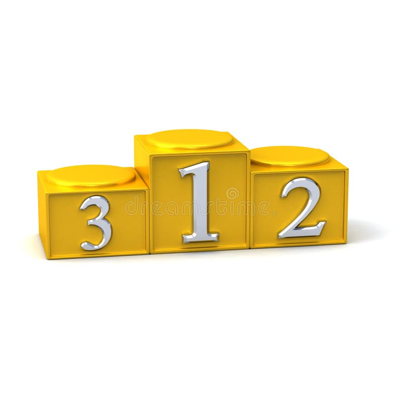 Podio Di Vittoria Per L'in Primo Luogo, Secondo E Terzo Posto ...