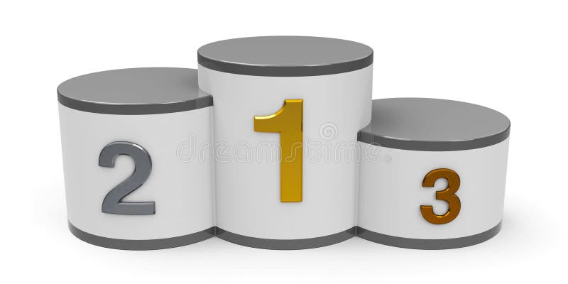 Podio Blanco Y Gris Del Cilindro Stock de ilustración - Ilustración de ...