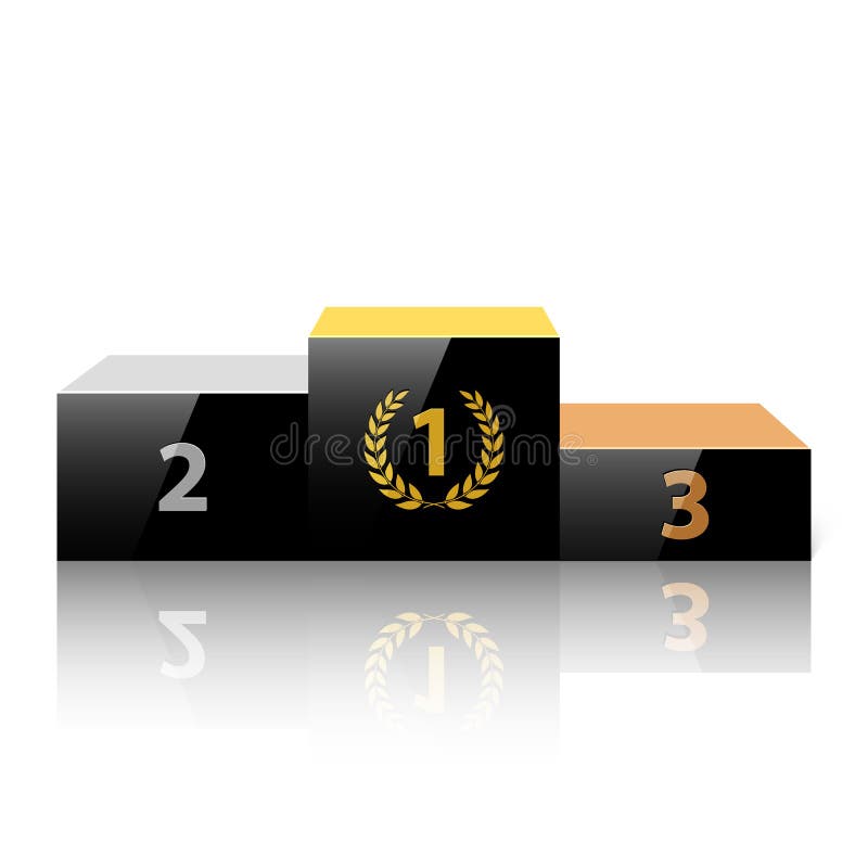 Podio de los ganadores ilustración del vector. Ilustración de juego ...