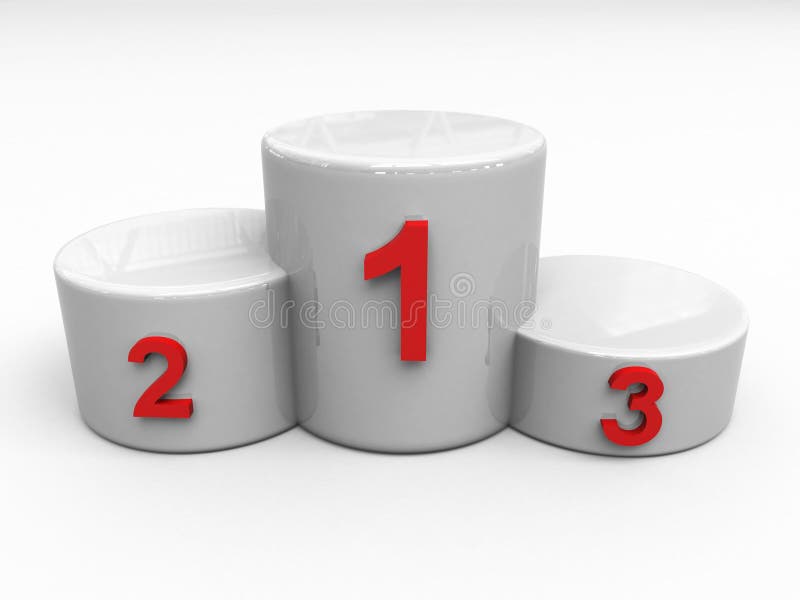 Podio dei vincitori illustrazione di stock. Illustrazione di argento ...