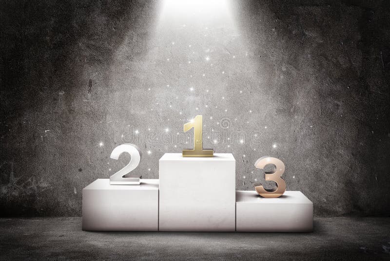 Podio dei vincitori illustrazione di stock. Illustrazione di fase ...